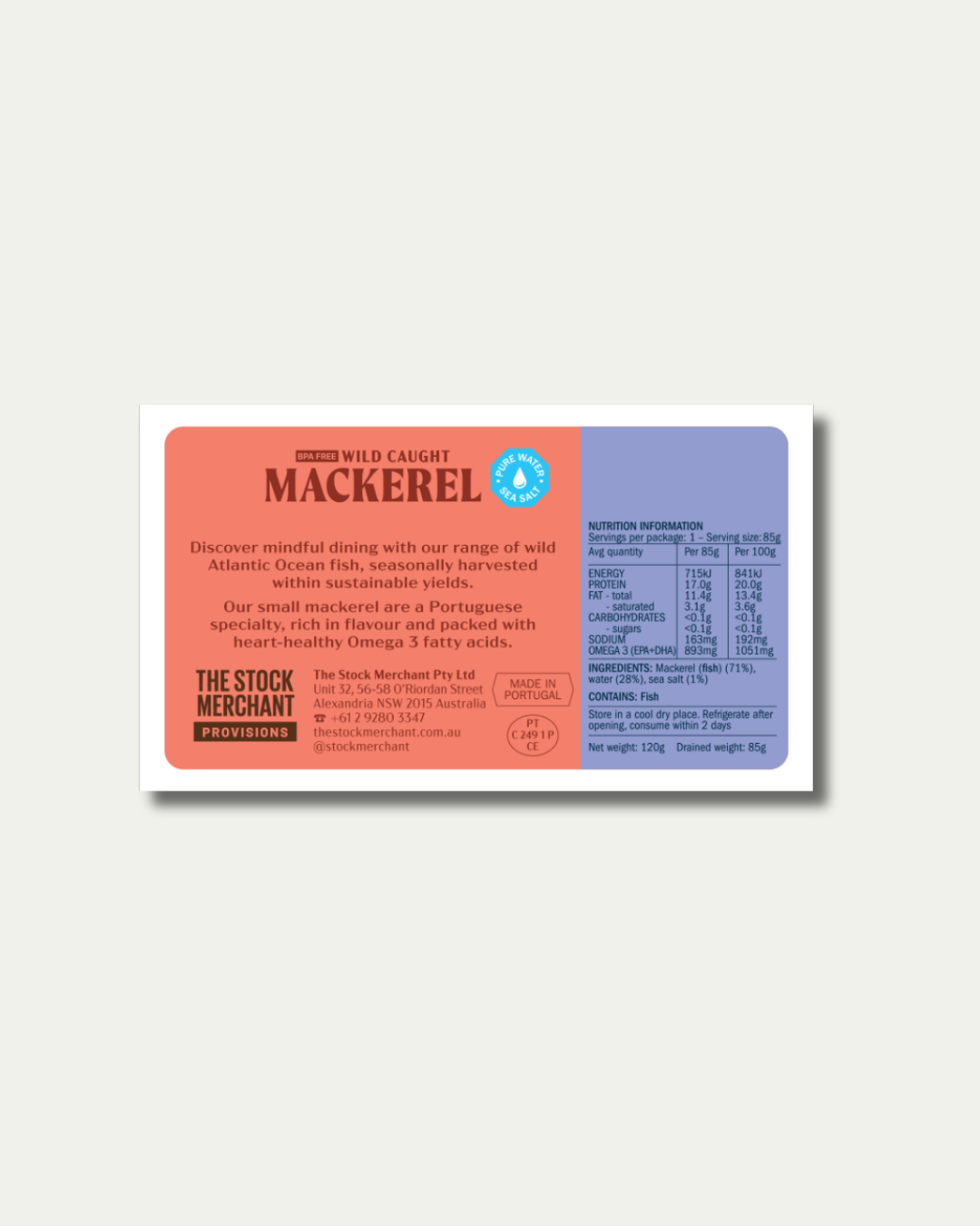 Wild Mackerel in Pure Water – The Stock Merchant